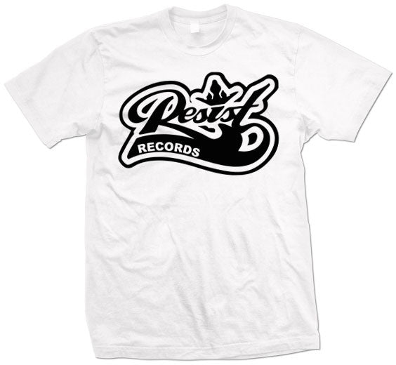 Resist "Logo" Black on White T Shirt – Resist Records